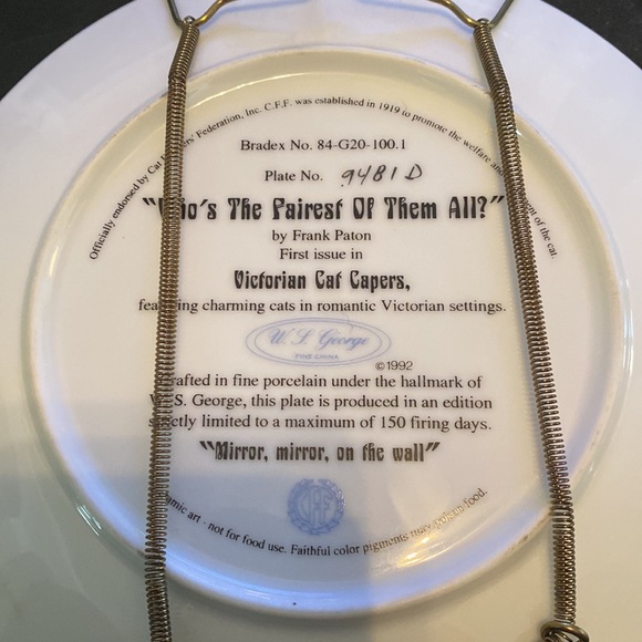 Other | Whos The Fairest Of Them All By Frank Paton Cat Plate | Poshmark